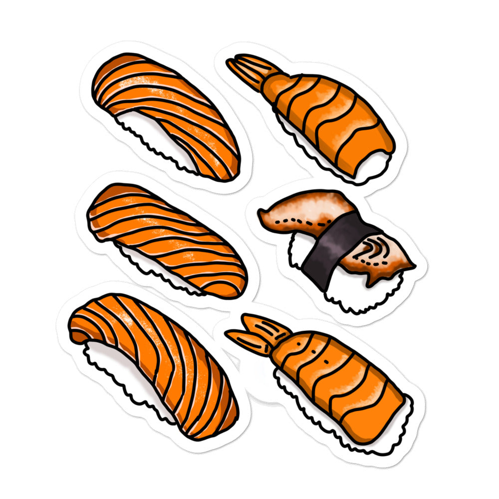 Japanese Sushi Stickers Perfect For Bullet Journals – Dark Whimsical Art
